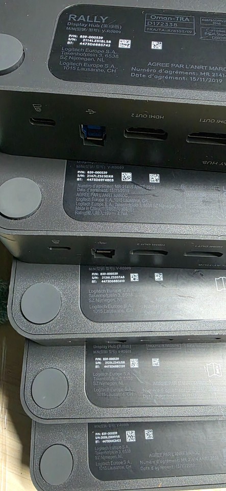 LOGITECH RALLY DISPLAY HUB V-R0009 P/N: 839-000539 w/ Compatible AC ...