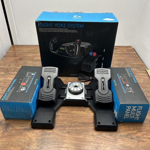 Logitech Flight Yoke System, Switch Panel, Multi Panel, Rudder Pedals ...