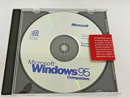 VINTAGE NEW SEALED MICROSOFT WINDOWS 95 COMPANION CD NO KEY RM4-B5 | eBay