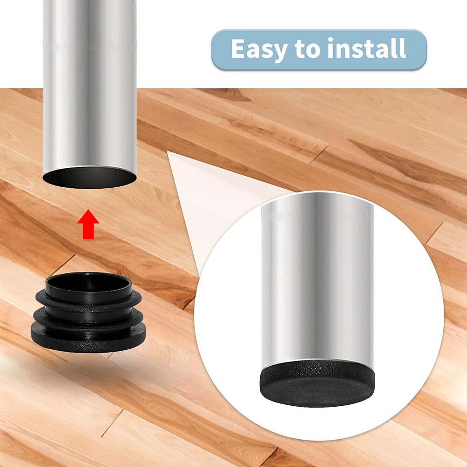 Round Plastic Tube End Caps Insert Bungs Blanking Plugs Stoppers, Chair ...