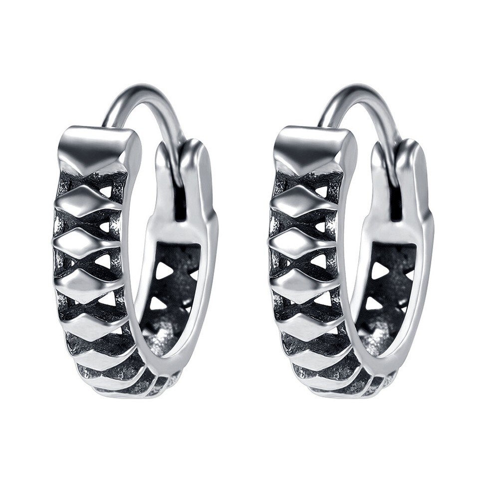 1 Pair Punk Rock Style Earrings Skull Stainless Steel Earrings for ...