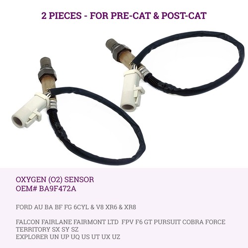 2 PIECES O2 SENSORS FOR FORD AU BA BF FG FALCON 6CYL & V8 TERRITORY SX ...