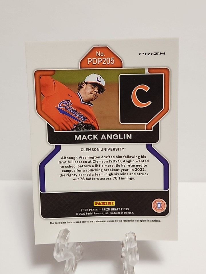 2022 Prizm Draft Picks Mack Anglin Silver Prizm Parallel #PDP205 ...