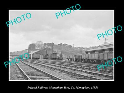 OLD POSTCARD SIZE PHOTO IRELAND RAILWAY MONAGHAN YARD Co MONAGHAN c1950 ...