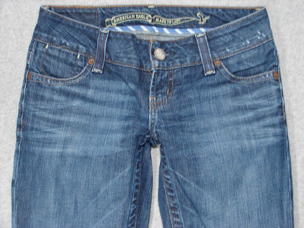 SE01430 **AMERICAN EAGLE** AE ARTIST BOOT CUT WOMENS JEANS sz2R DARK ...