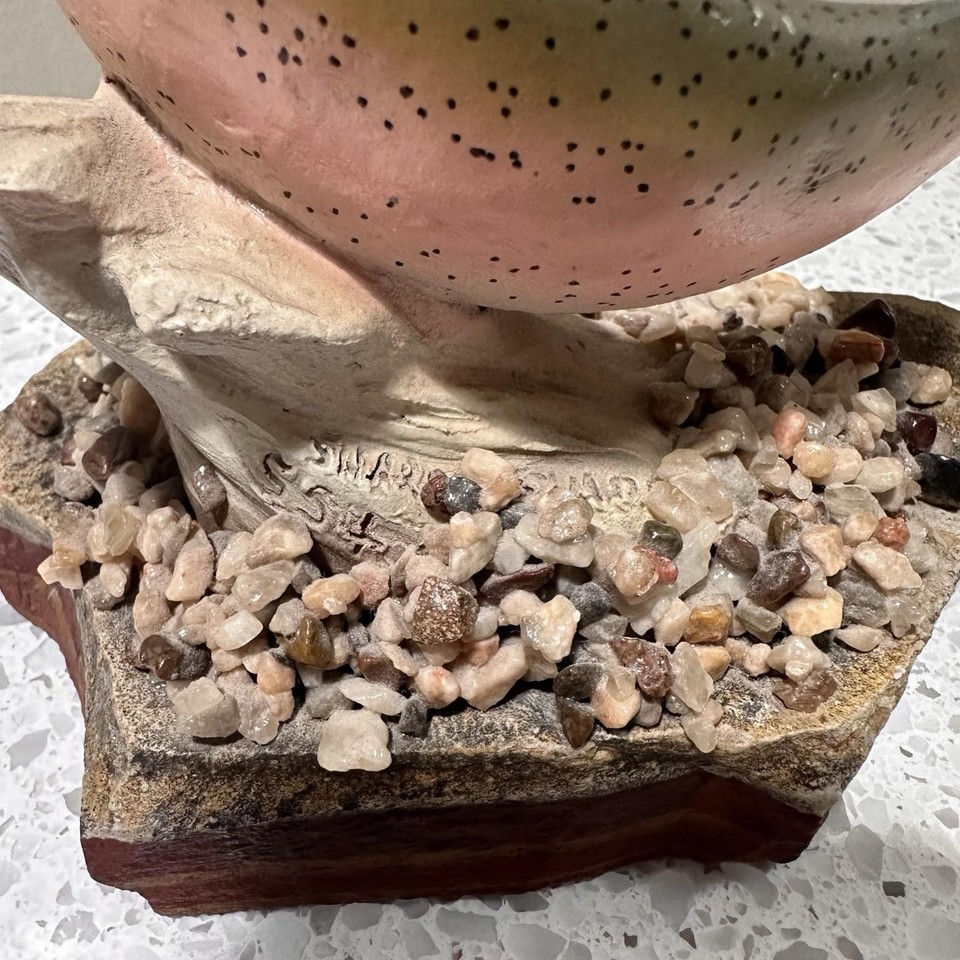 VTG Rainbow Trout Sculpture Sharon Simonson Hand Carved Painted Fish ...