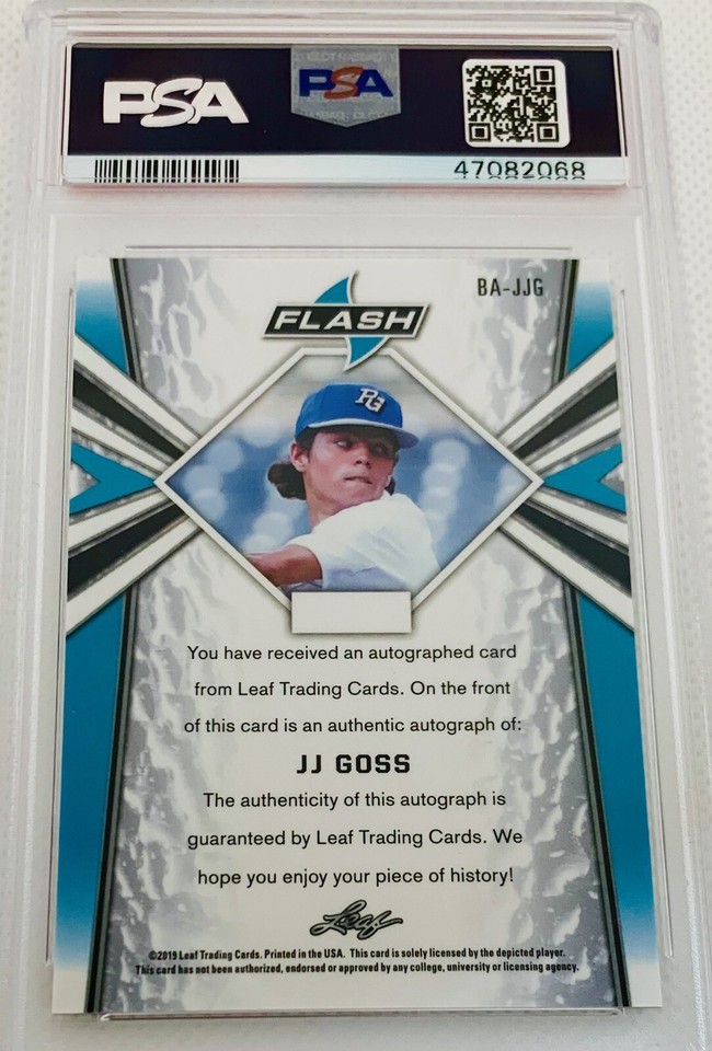 2019 Leaf Flash J.J. Goss Rays Top Prospect Auto PSA 10 💎 Gem-Mint | eBay