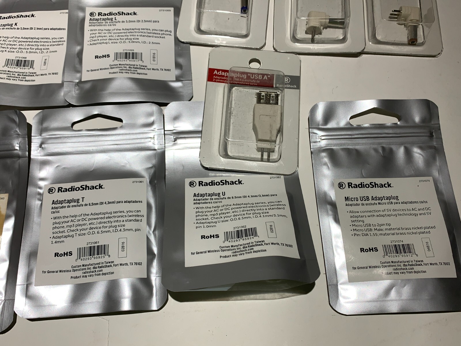 Lot of all (23) Adaptaplug Tips RadioShack Enercell Tip A-U USB Micro ...