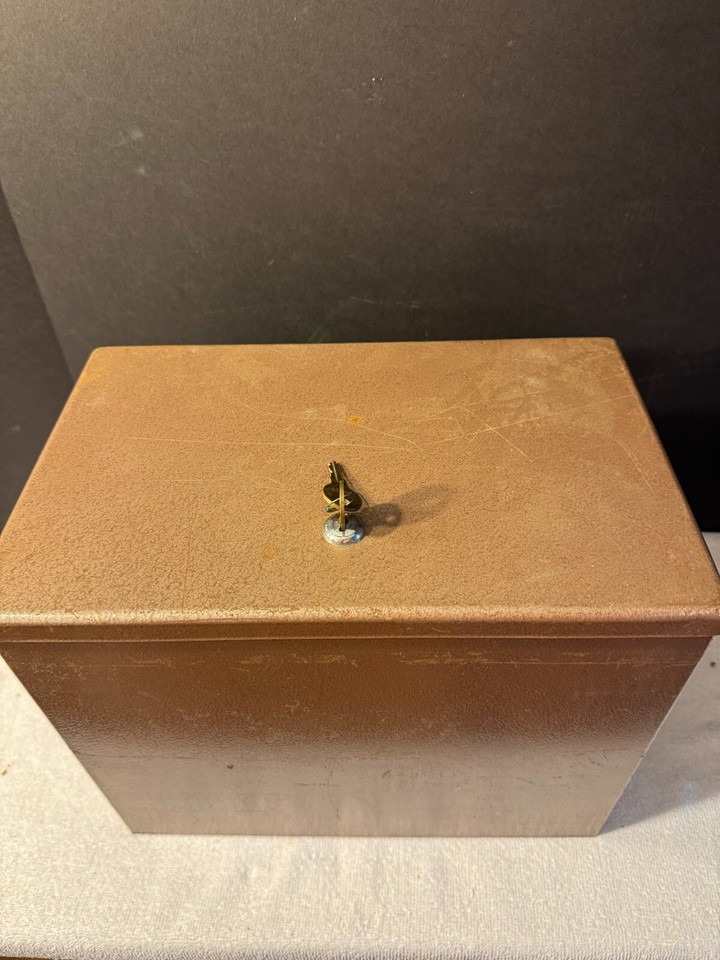 Vintage Rockaway Metal Products Corp. Security Lock Box... Rare 8 1/2 ...