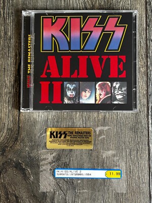 KISS CD Alive 2 Remaster USA Hype Sticker Tattoos Logo Color Variant ...