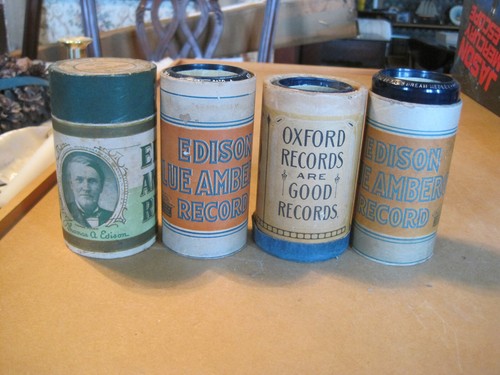 Assorted Cylinder Records,Edison, Edison Blue Amberol. One Matching Lid ...