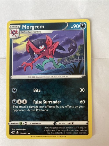 Pokemon Card - Stage 1 Morgrem 124/192 | eBay