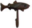 Primitive Brown Fish Cast Iron Anchor Wall Hook, 5 1/4 Inches | eBay