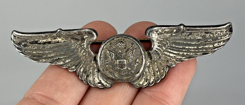 WWII Sterling Silver US Airman's Wing Crew Pin Approx. 1941-1945 | eBay