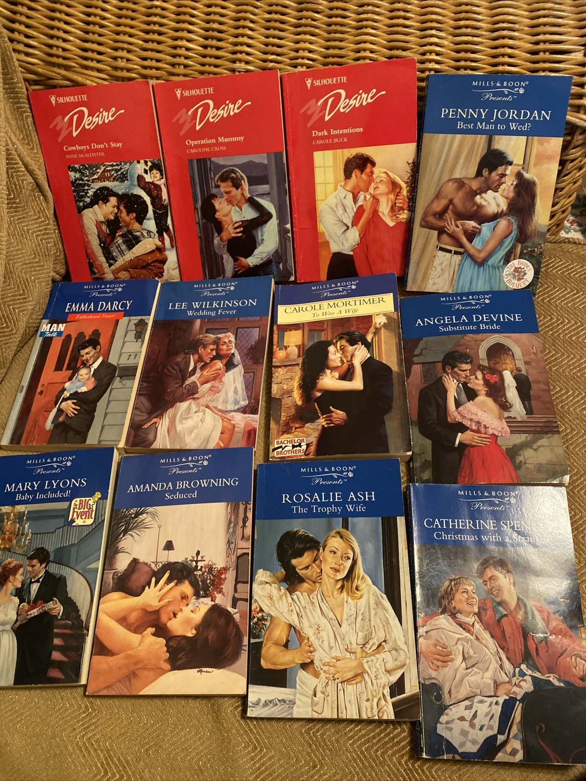 Mills and Boon Romance Fiction 12 Vintage Paperback Book Bundle ...