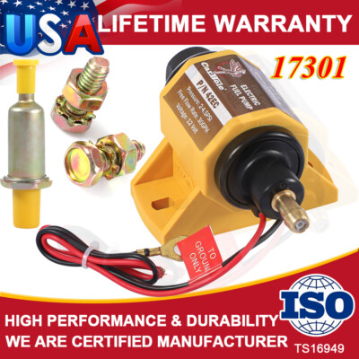 17301 Micro In-Line Electric Fuel Pump 38 GPH 2-4.5 PSI 100L/H Max Gas ...