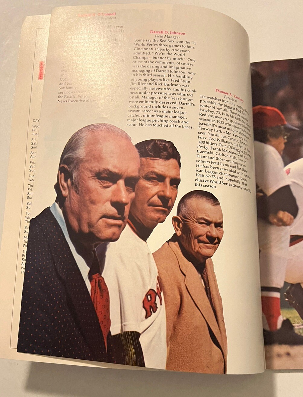 1976 BOSTON RED SOX Yearbook Fred LYNN Carl YASTRZEMSKI Luis TIANT Jim ...