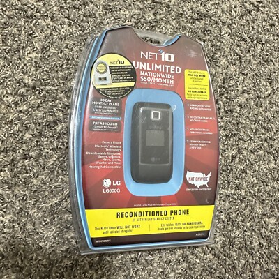 LG LG600G Black (Net10) Prepaid Basic Flip Cell Phone Sealed | eBay