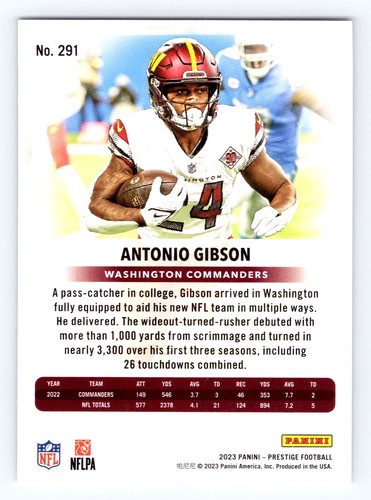 2023 Panini Prestige #291 Antonio Gibson | eBay