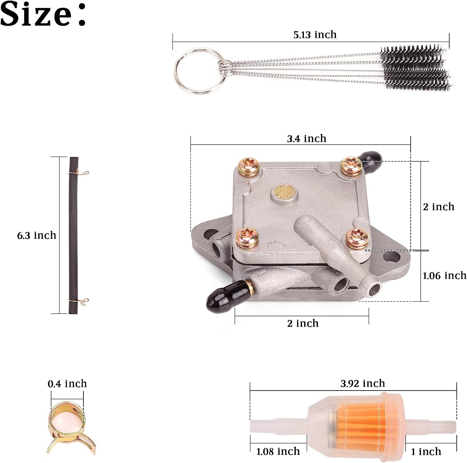 Golf Cart Fuel Pump for EZGO TXT 94-03 4-Cycle Gas W/295cc 350cc Robin ...