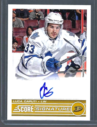 2013-14 Score Hockey Signatures #SS-LC Luca Caputi SP Auto | eBay