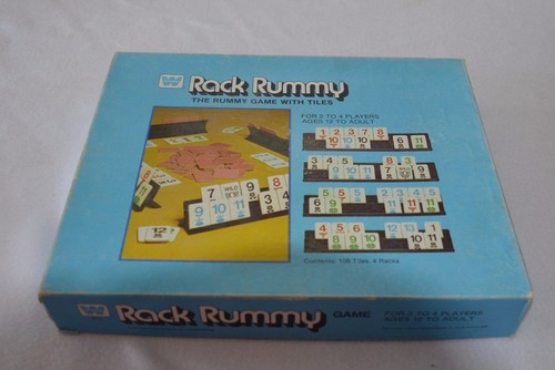 Rack Rummy Game with tiles Whitman #4819 ages 12+ 2-4 Players vintage ...