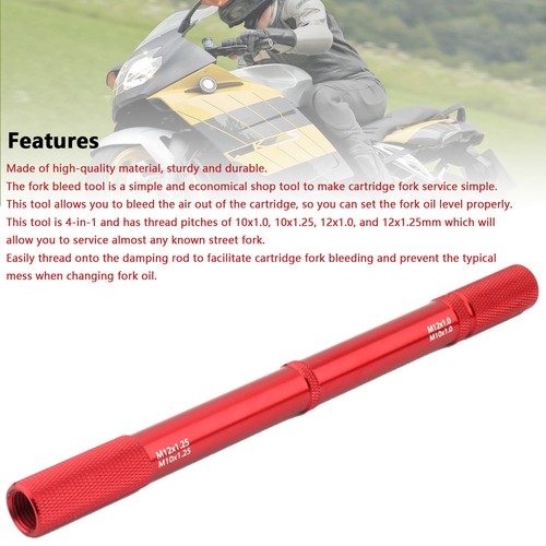 Universal Motorcycle Fork Bleed Tool Diy Suspension Repair Damper Rod ...