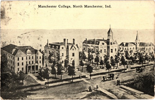 Manchester College Campus Aerial View North Manchester IN Divided ...