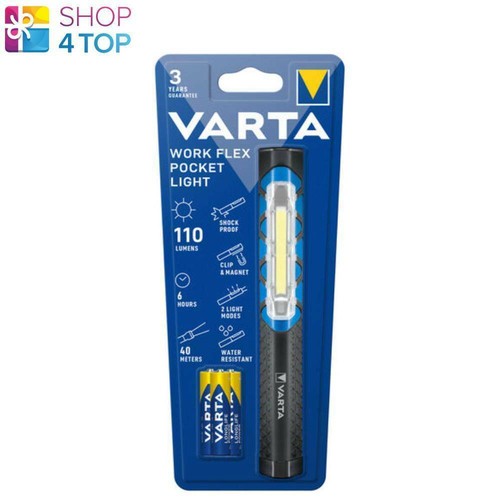 VARTA Work Flex Pocket Light AAA Batteries Included 110 Lumens 2 Light ...