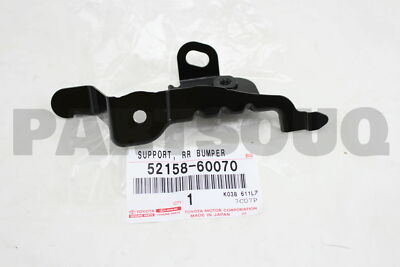 5215860070 Genuine Toyota SUPPORT, REAR BUMPER SIDE, NO.2 LH 52158 ...