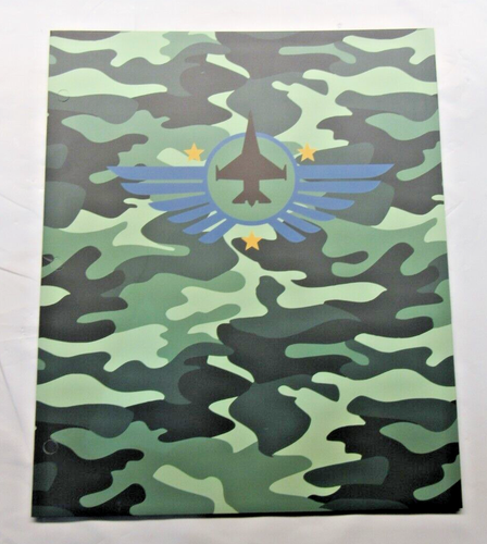 Single Jet on Green Camouflage 2-Pocket Paper Folder for 8.5″x11″ by ...