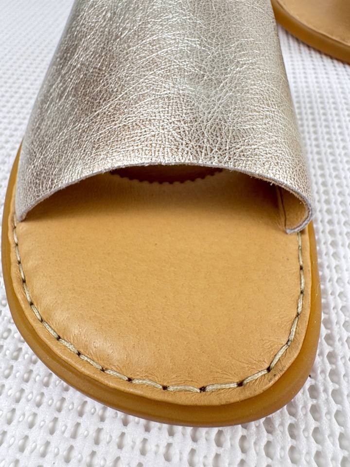 Women's Born Inlet Sandal Gold Italian Leather Slingback Arch Support ...