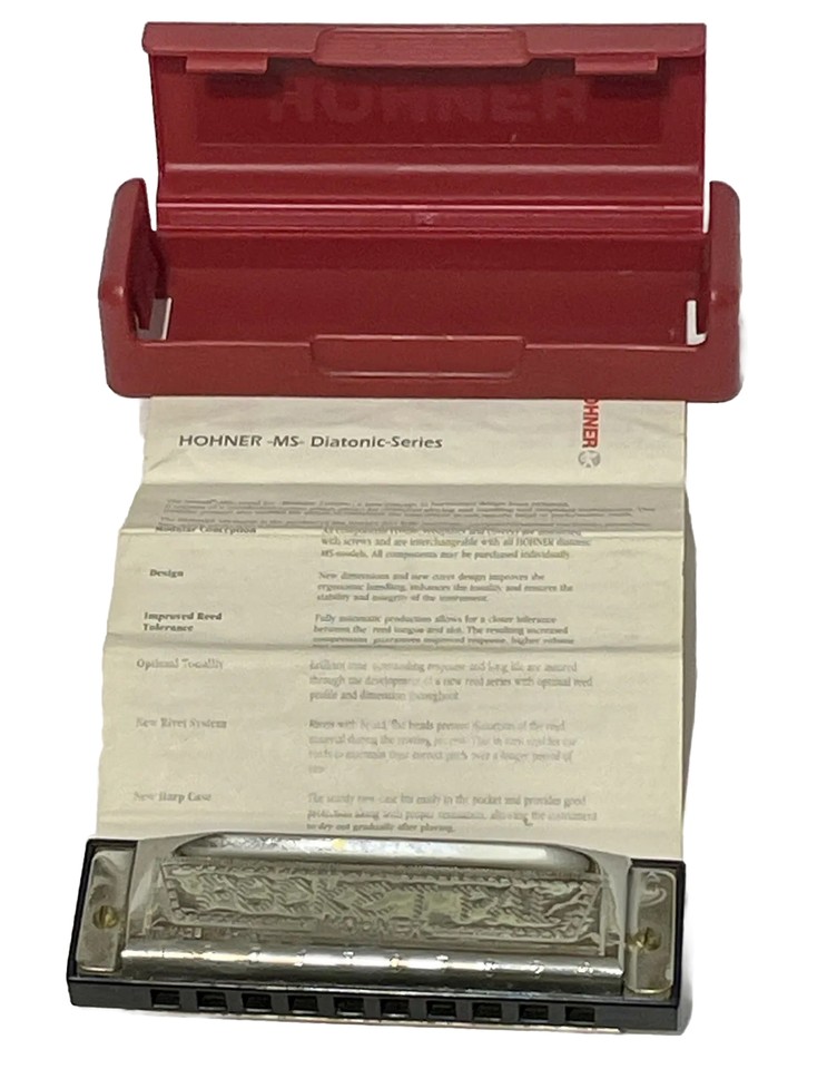 Vintage HOHNER Pocket Pal Harmonica in Original Box Big River Harp 10 ...