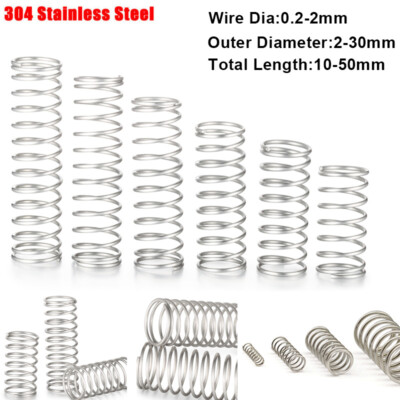 Stainless Steel Compression Springs Spring Ø0.2-2mm wire , OD Ø2-30mm ...