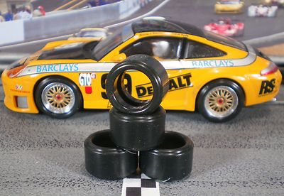 1/32 URETHANE SLOT CAR TIRES 2pr PGT-20115LMXD fit Scalextric 911 GT3 ...