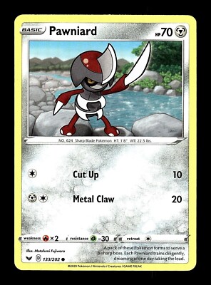 Pawniard Pokemon TCG Card 133/202 | eBay