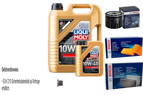 Bosch Inspection Set 6 LIQUI MOLY Bon Fonctionnement 10W-40 pour Nissan Note E11 | eBay