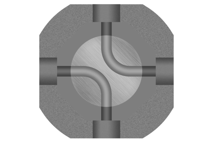 Hamilton Valve Co. Loop Flow Path 4-port Valve with Luer Lock ...