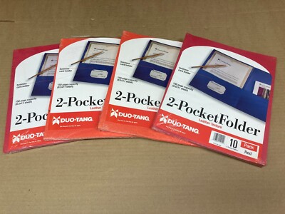 40 ct. ~ Duo Tang ~ 2-pocket folder ~ 150 Page Capacity ~ Leather ...