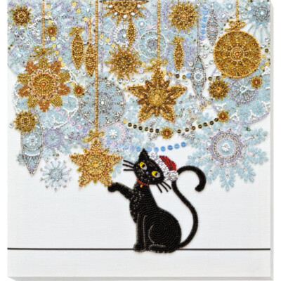Bead Embroidery Kit Cat Beaded stitching Beadwork DIY Abris Art | eBay