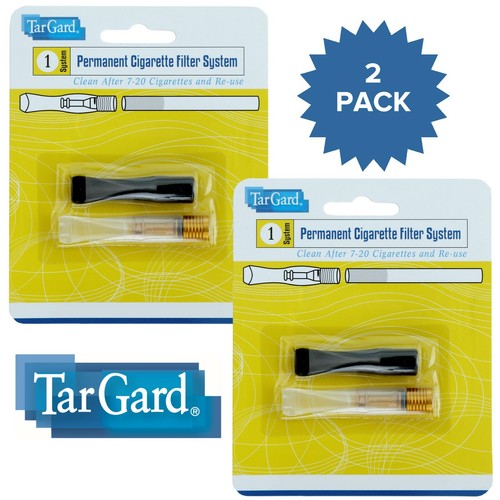 2 New Cleanable Reusable Cigarette Filters: TarGard Gold, Black ...