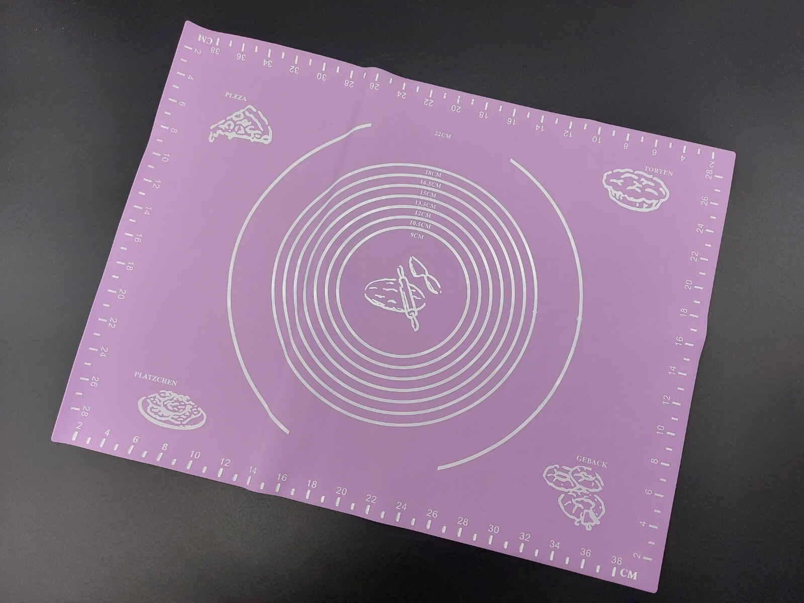 Silikon Backmatte Teigmatte Teig Tipp Fondant Matte Rollmatte ...