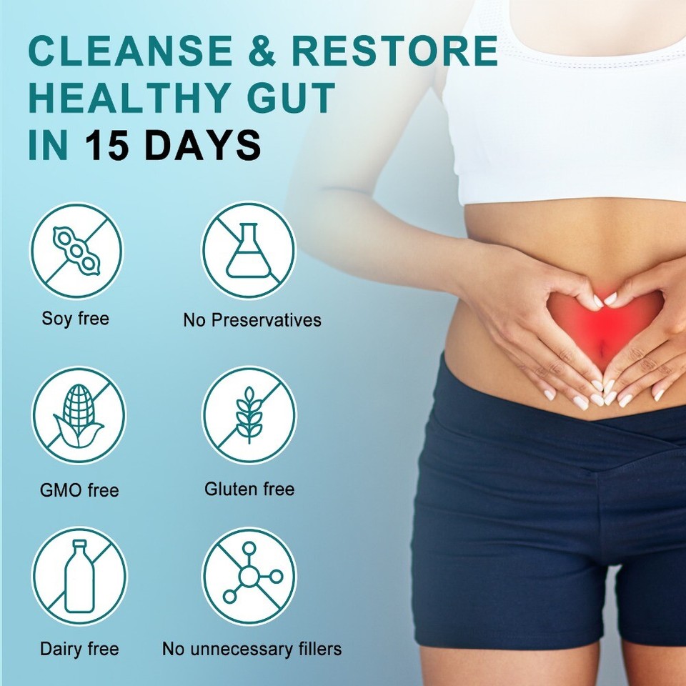 15 Day Cleanse - 30 Capsules - Gut Support Colon Cleansing & Detox | eBay