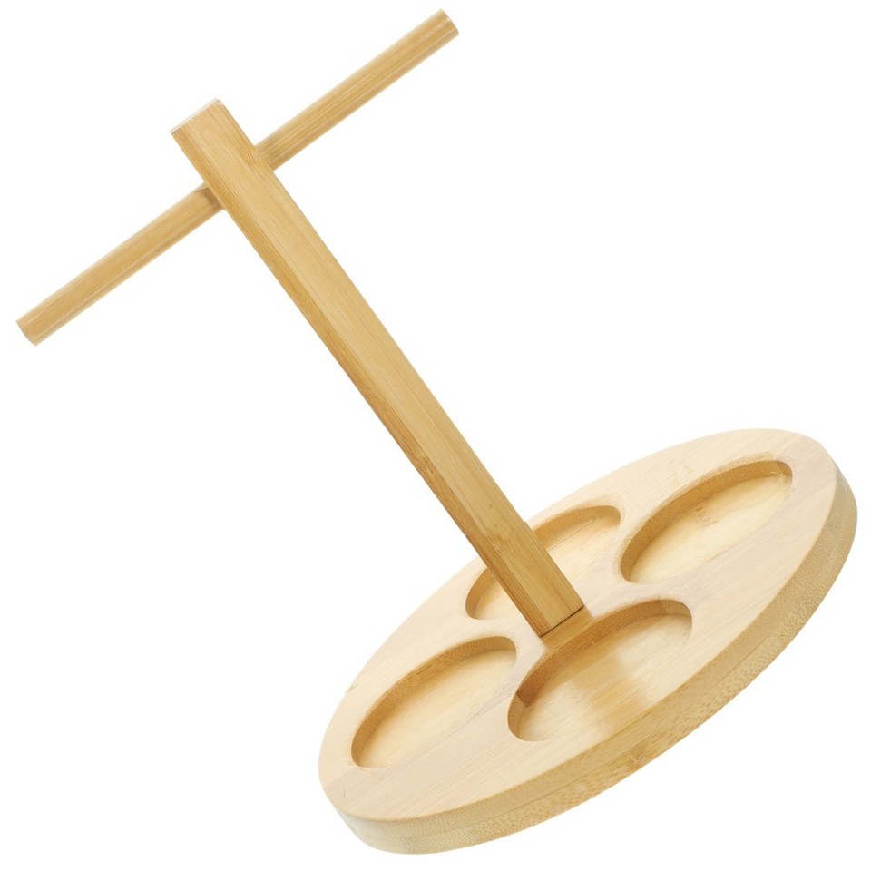 Creative Cup Holder with Handle Wooden Four-slots Cup Mat Wine Cup ...