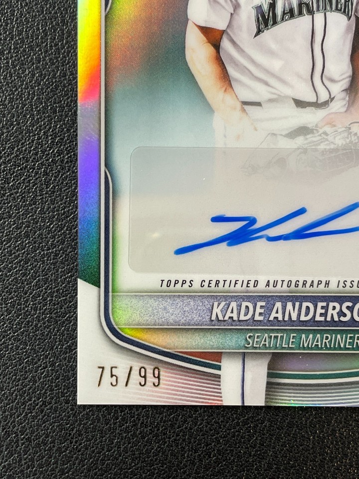 2025 Bowman Draft #CPA-KA Kade Anderson Image Variation Auto 75/99 BKHT ...