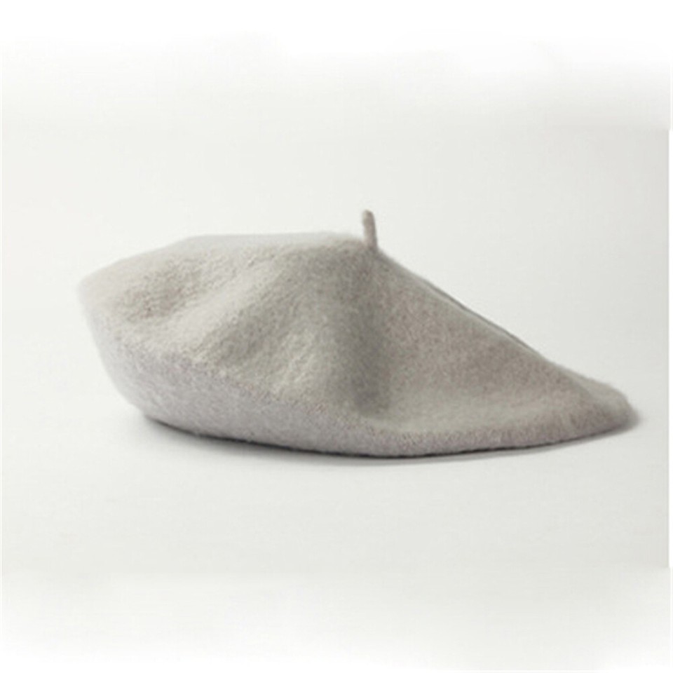 Women Vintage French Style Beret Hat Soft Wool Warm Cap Beanie Winter ...