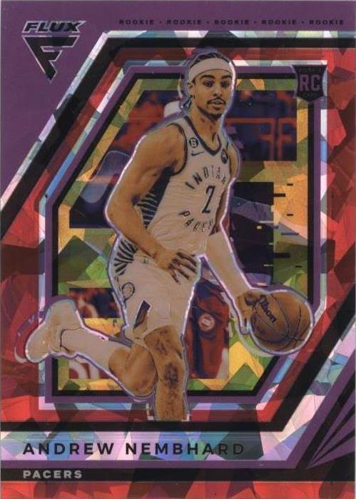 2022-23 Panini Flux - Rookies Andrew Nembhard #244 Red Cracked Ice ...