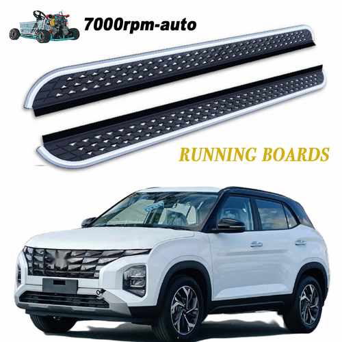 2PCS Running Boards Fits For Hyundai creta 2017-2023 Side Step Nerf Bar ...
