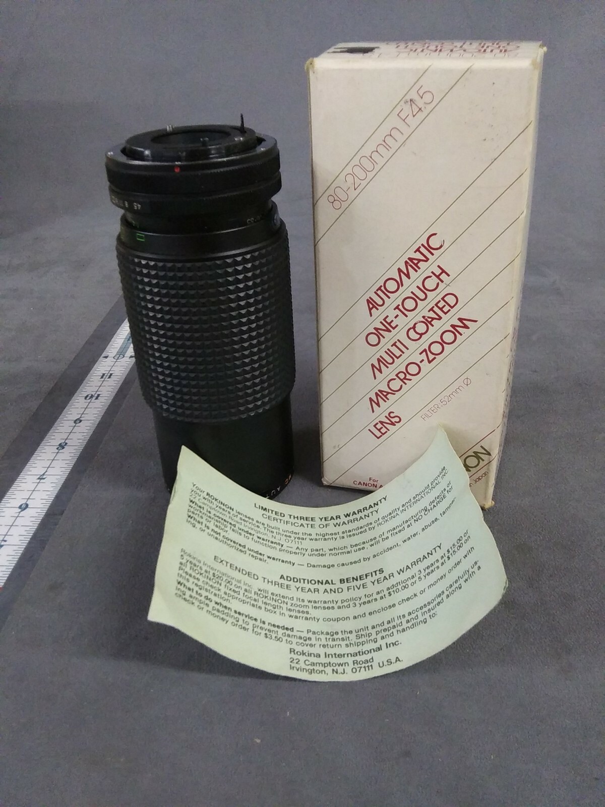 VINTAGE ROKINON JAPAN CANON AE-1 80-200MM F4.5 AUTOMATIC CAMERA LENS ...