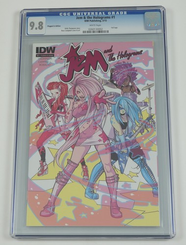 Jem and the Holograms #1 CGC 9.8 Plugged in Edition! IDW comic book ...
